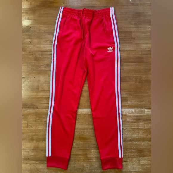 adidas | Pants | Adidas Primeblue Red Sst Track Suit | Poshmark